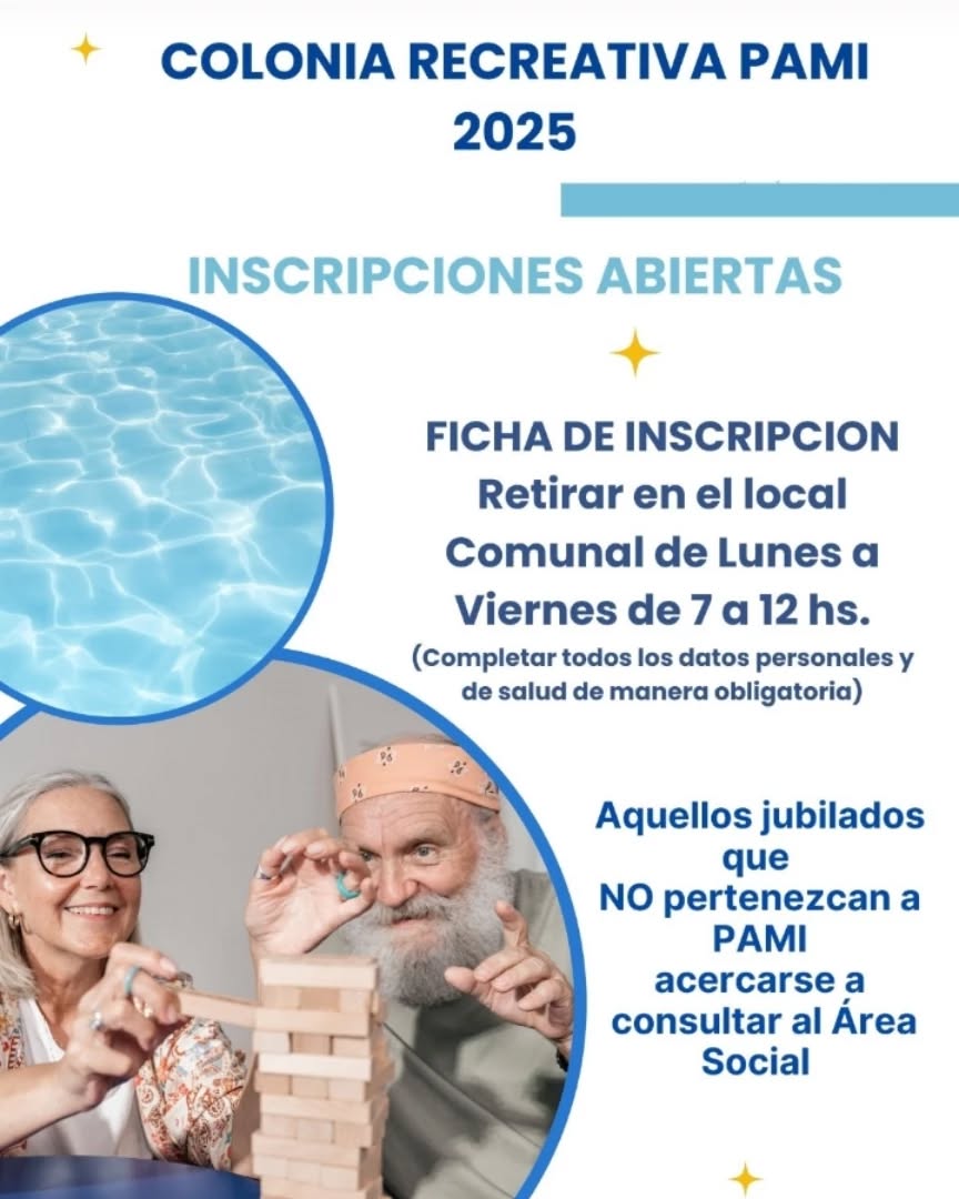 Emilia tendrá su colonia para PAMI – Power Max 104.5 Recreo | 105.1 ...